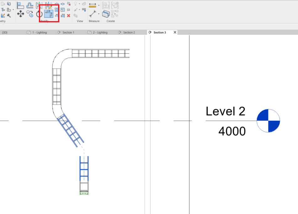 Revit - Vertikalne Kabelske Police - Intelika